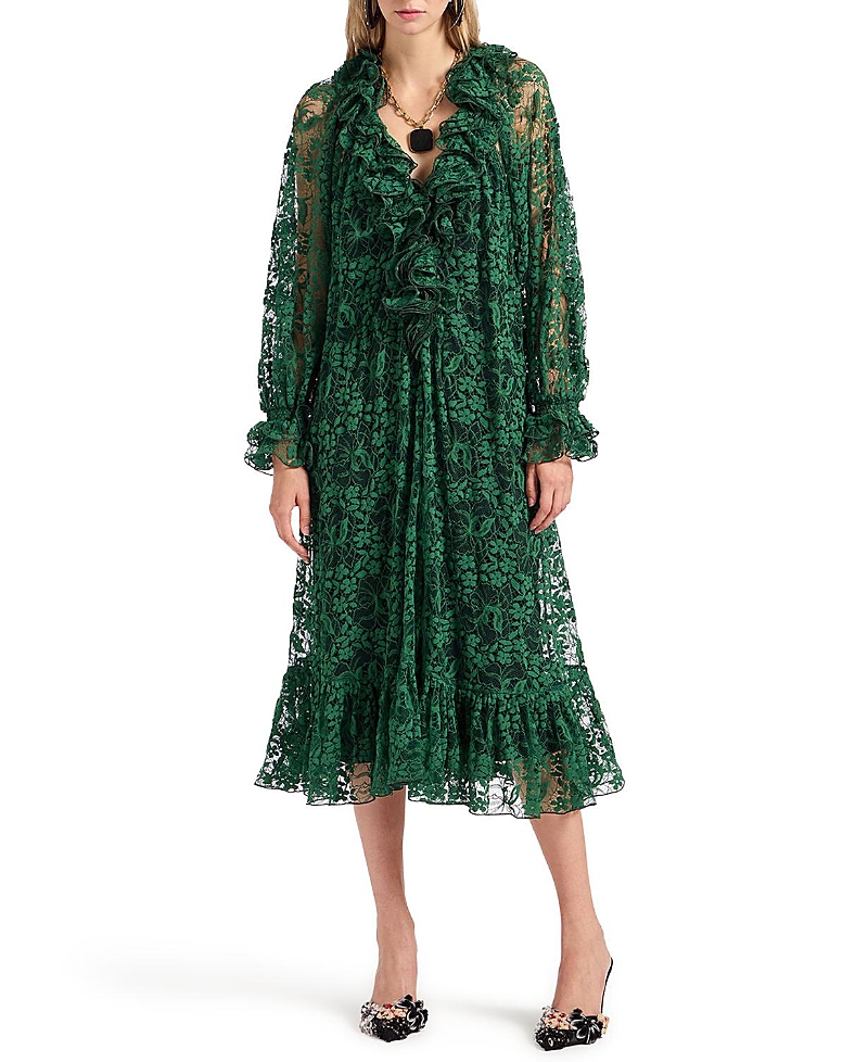 LA DOUBLEJ La Doublej "Hey Jude!" Lace Midi Dress